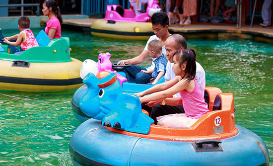 Fun In The Park - The Attraction Of Water Bumper Boats